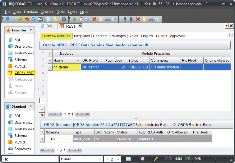 ORDS - Oracle REST-Datenservices