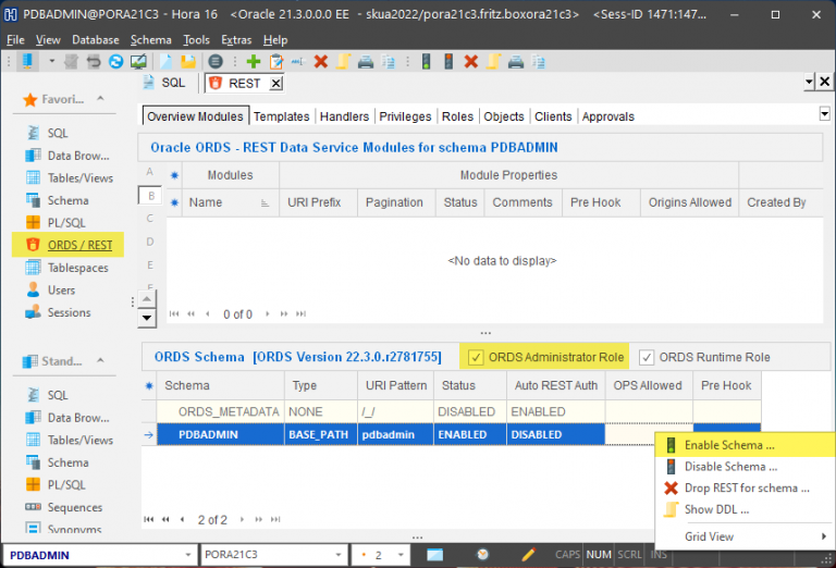 ORDS - Oracle REST-Datenservices