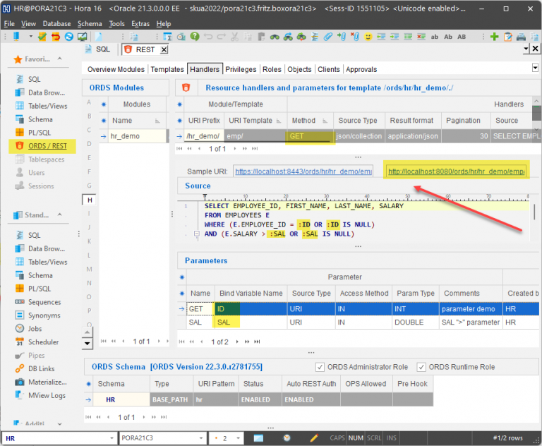 ORDS - Oracle REST-Datenservices