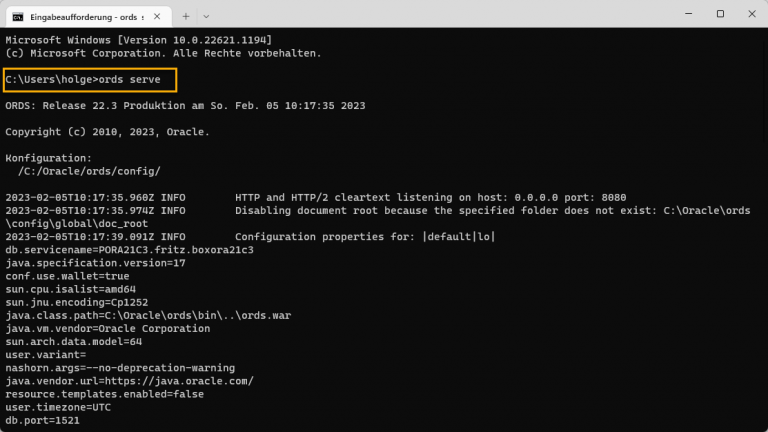 ORDS - Oracle REST-Datenservices
