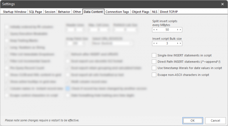 Oracle Bulk Insert Scripts